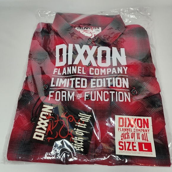 DIXXON | Tops | Dixxon X Sick Of It All Flannel Shirt Collab Womens ...
